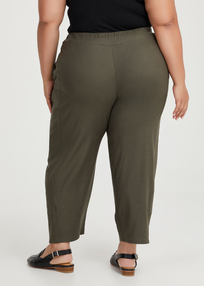Shop Plus Size Linen Misha Pant, Green | Taking Shape NZ