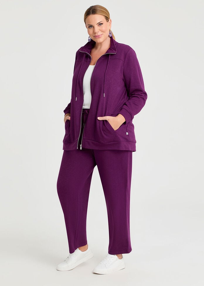 Shop Plus Size Funnel Neck Active Jacket, Red | Taking Shape CA