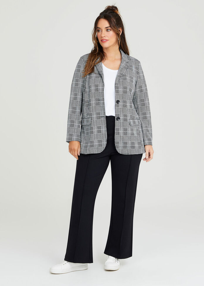 Shop Plus Size Check Knit Blazer, Black | Taking Shape AU