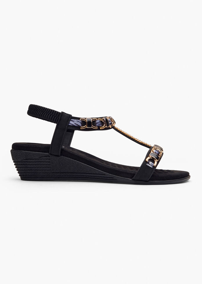 jewel wedge sandals