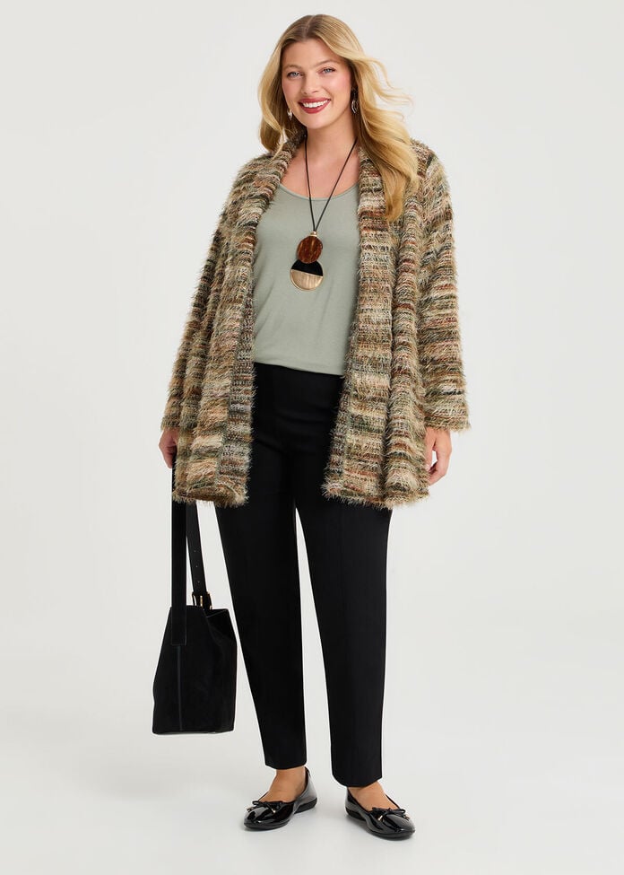 Shop Plus Size Fluffy Cosy Cardigan, Multi | Taking Shape AU