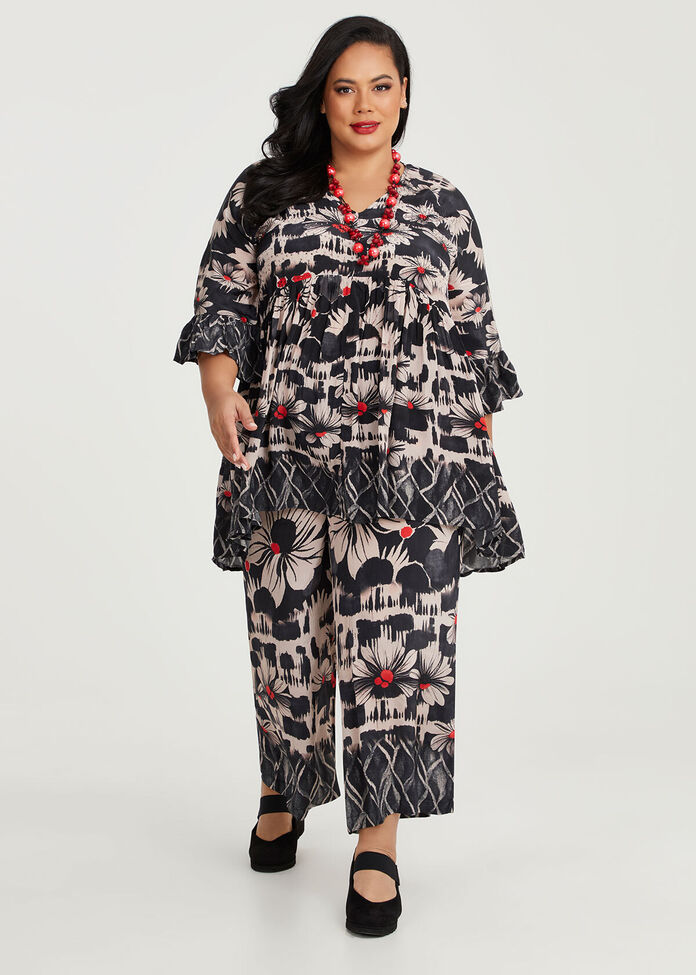 Shop Plus Size Natural Syrah Wide Leg Pant, Multi | Taking Shape NZ