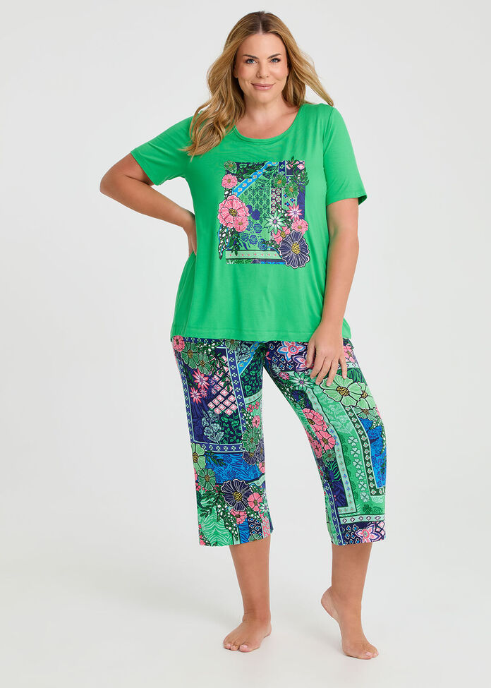 Shop Plus Size Bamboo Jardin Pyjama Pant, Multi | Taking Shape AU