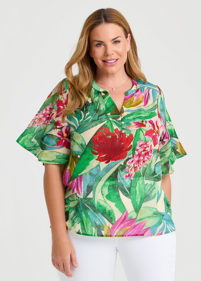 Shop Plus Size Suzanne Print Top, Multi | Taking Shape NZ