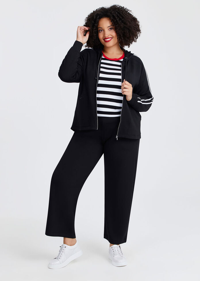 Shop Plus Size Modal Wide Leg Trackpant in Black | Taking Shape IE