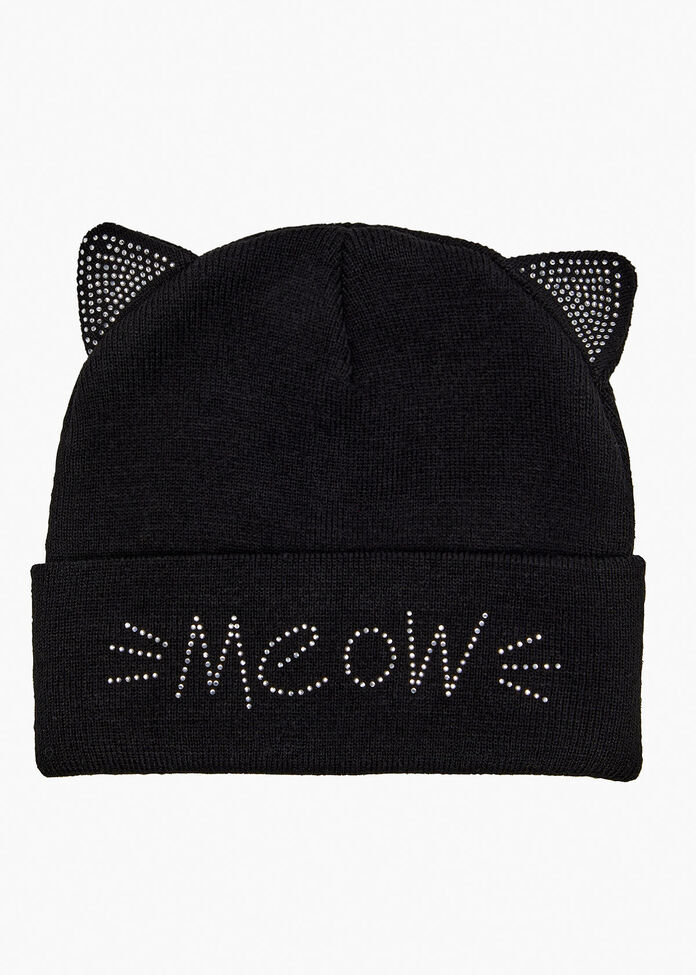 Shop Hot Fix Cat Beanie in Black | Accessories | Taking Shape NZ