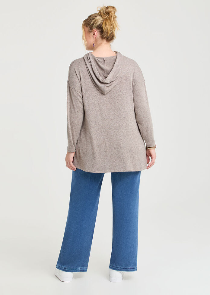 Shop Plus Size Bamboo Cosy Hooded Top, Brown | Taking Shape AU