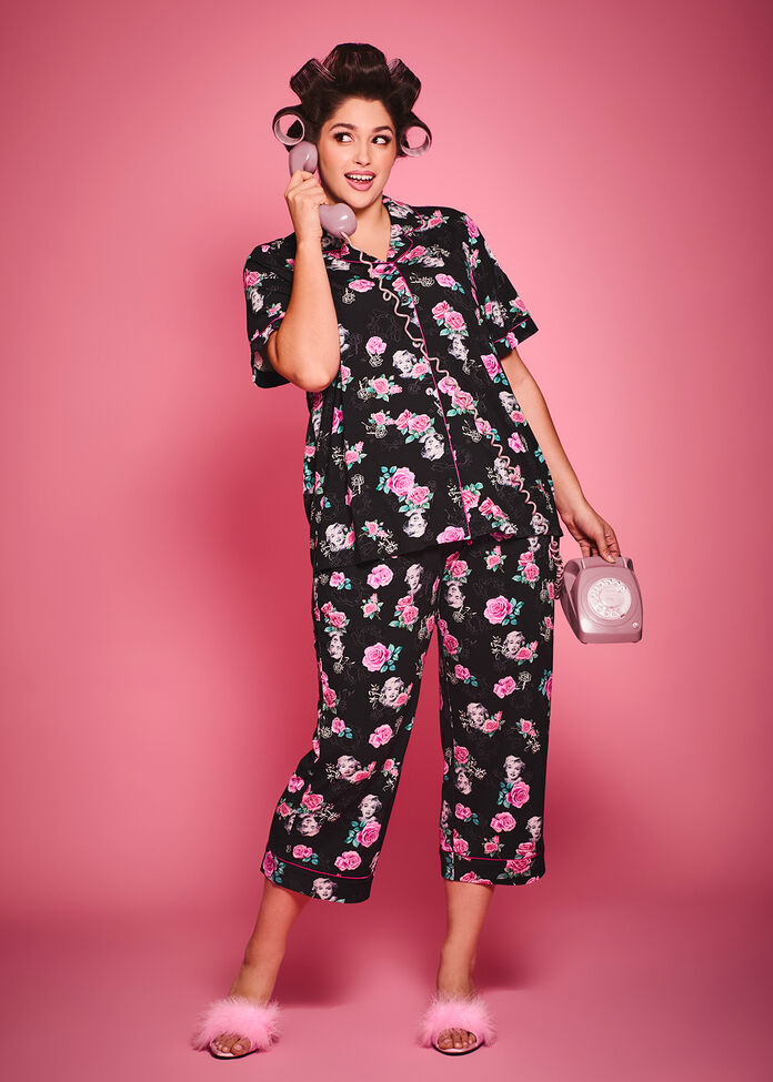 Shop Plus Size Marilyn Rose Pyjama Pant, Multi | Taking Shape CA
