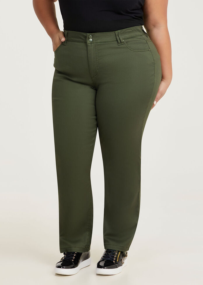 Luxe Looker Jeans: Dark Green Plus Size Women's | Taking Shape AU