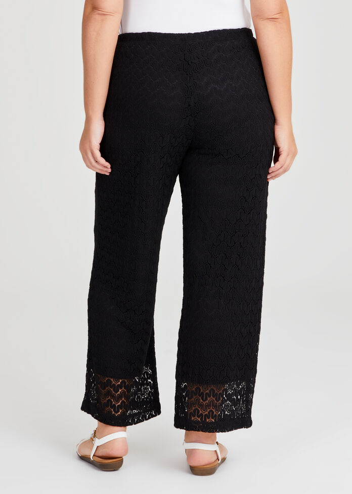 Shop Plus Size Crochet Lulu Crop Pant, Black | Taking Shape NZ