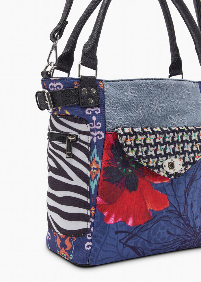Shop Denim Patchwork Bag in Multi | Accessories | Taking Shape AU