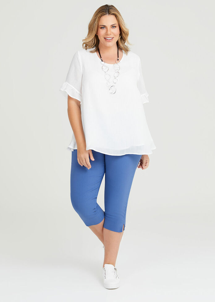 Shop Plus Size Nadia Layered Natural Top in White | Taking Shape AU