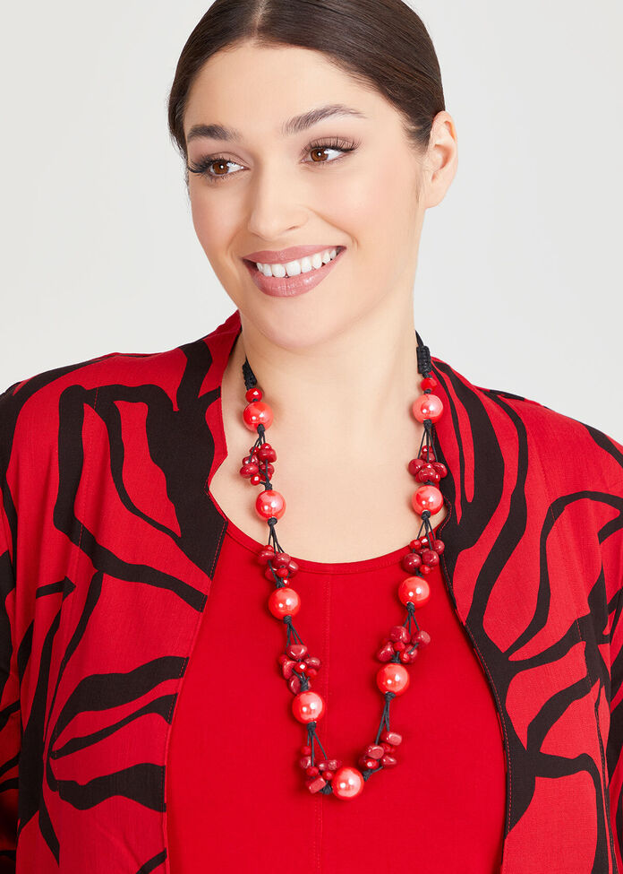 Shop Crystal & Ball Necklace in Red | Accessories | Taking Shape AU