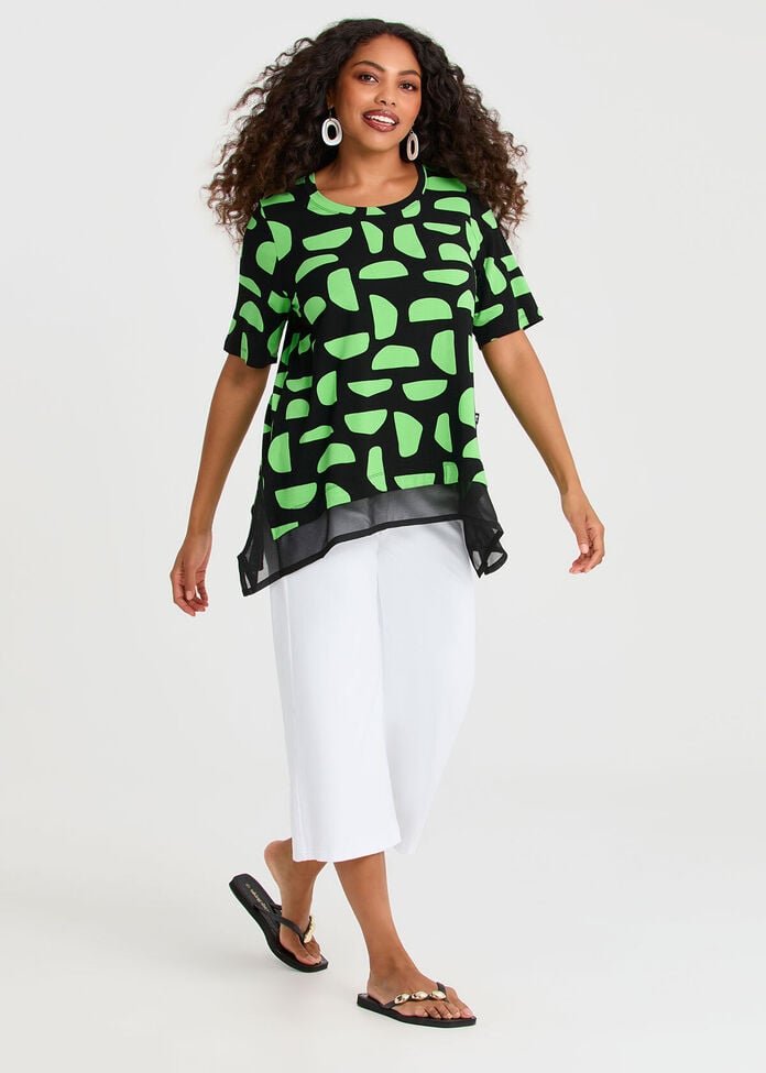 Shop Plus Size Natural Ayla Abstract Top, Green | Taking Shape AU