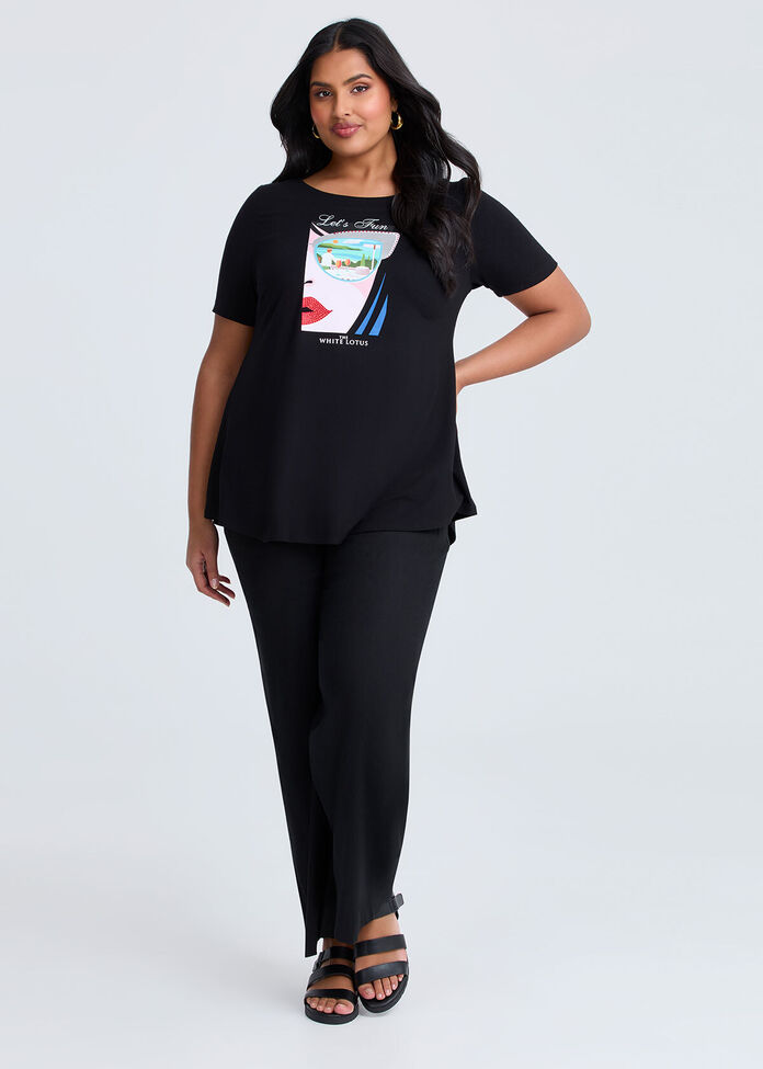 Shop Plus Size The White Lotus HBO Original Let's Fun Top, Black ...