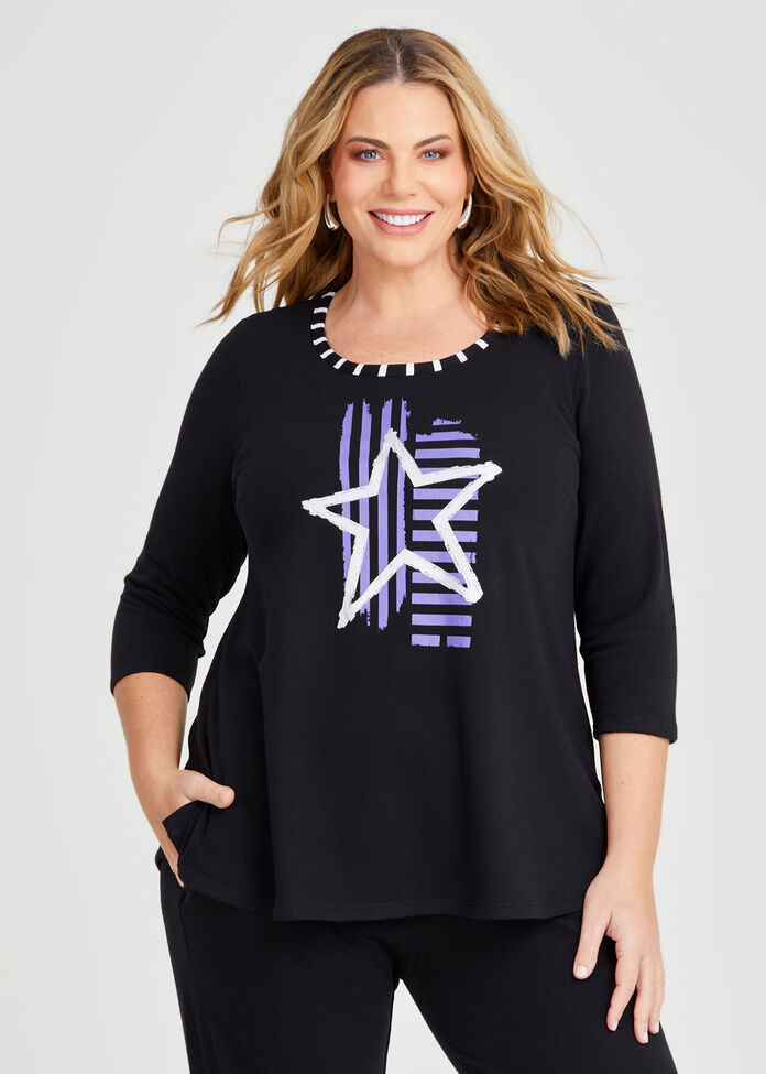 Shop Plus Size Ara Terry Top, Black | Taking Shape AU