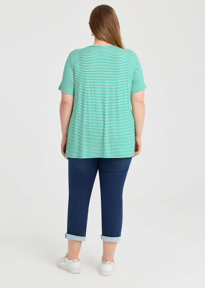Shop Plus Size Natural Stripe T-shirt, Stripes | Taking Shape AU