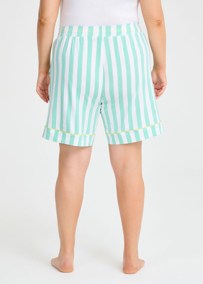 Shop Plus Size Modal Stripe Pyjama Short, Blue | Taking Shape AU