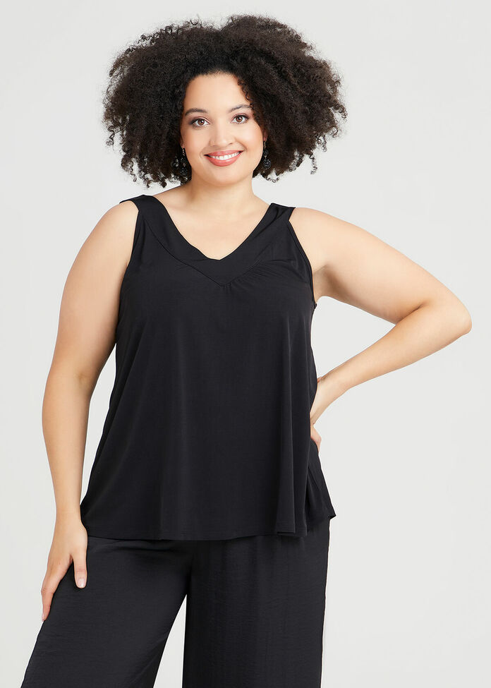 Shop Plus Size Luna Sienna Tank, Black | Taking Shape UK