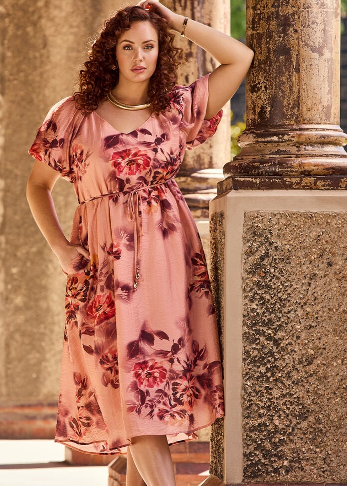 Shop Plus Size Camille Tencel Midi Dress, Floral | Taking Shape AU