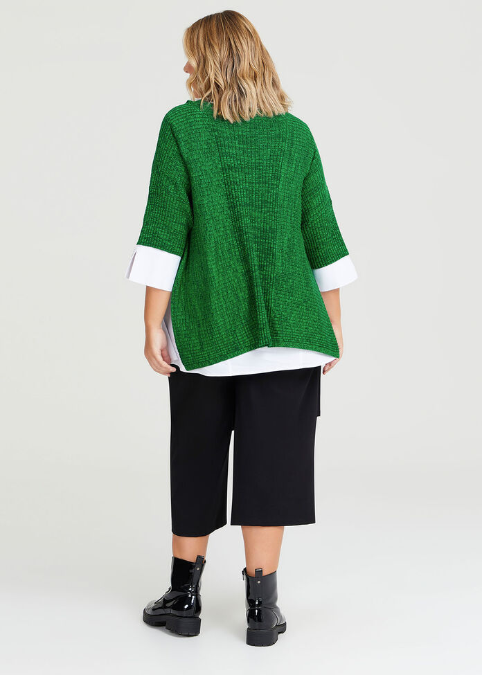 Shop Plus Size Envy Rib Cotton Blend Jumper, Green | Taking Shape NZ
