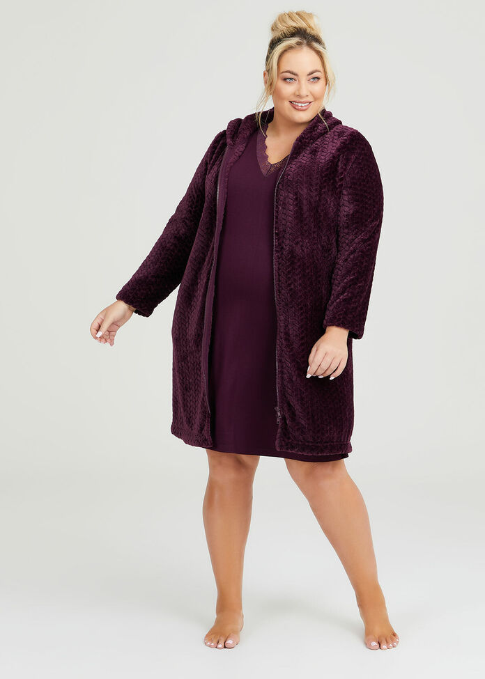 Shop Plus Size Bamboo Lace V-neck Nightie, Red | Taking Shape NZ