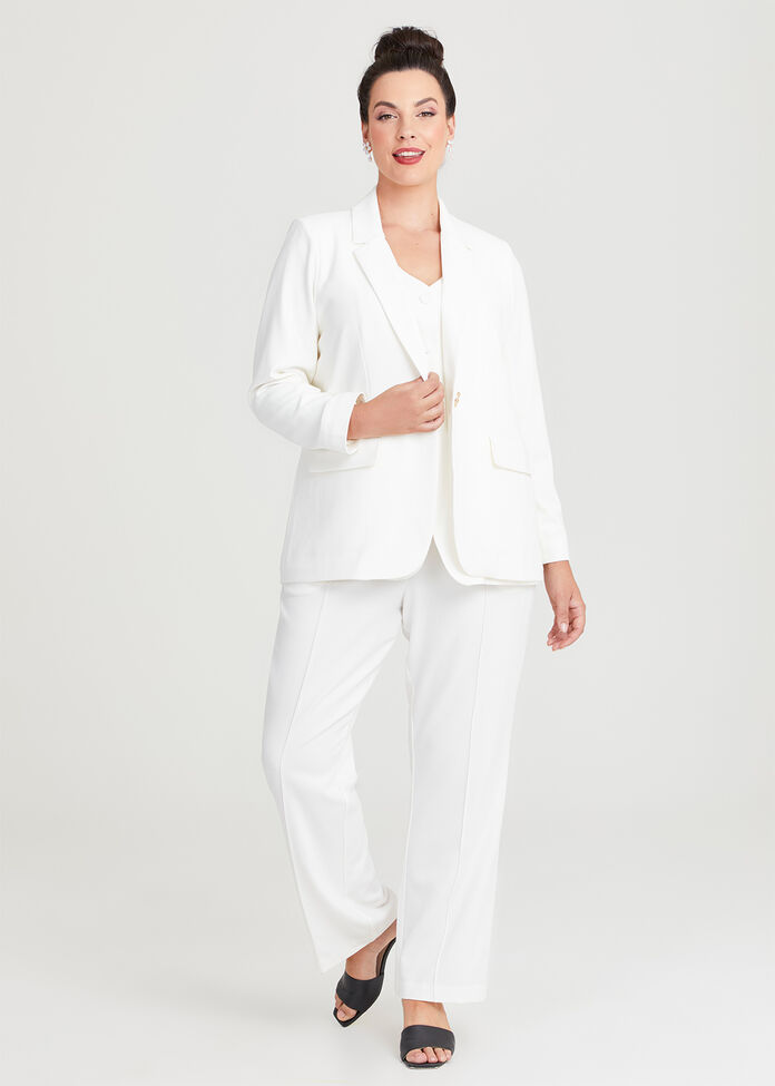 Shop Plus Size Dress Code Work Waistcoat, White | Taking Shape AU