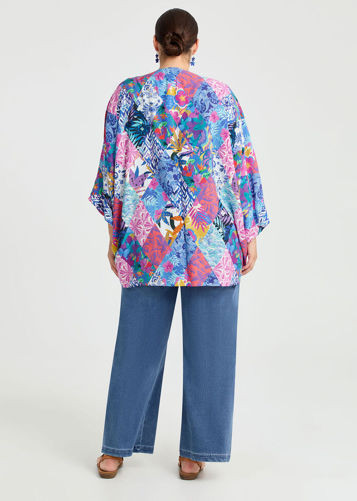 Shop Bluetones Patchwork Cape in Blue | Accessories | Taking Shape NZ