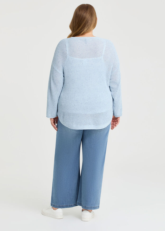 Shop Plus Size Side Button Jumper, Blue | Taking Shape AU