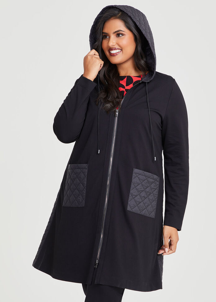 Shop Plus Size Ponte Quilted Ohara Jacket, Black | Taking Shape AU