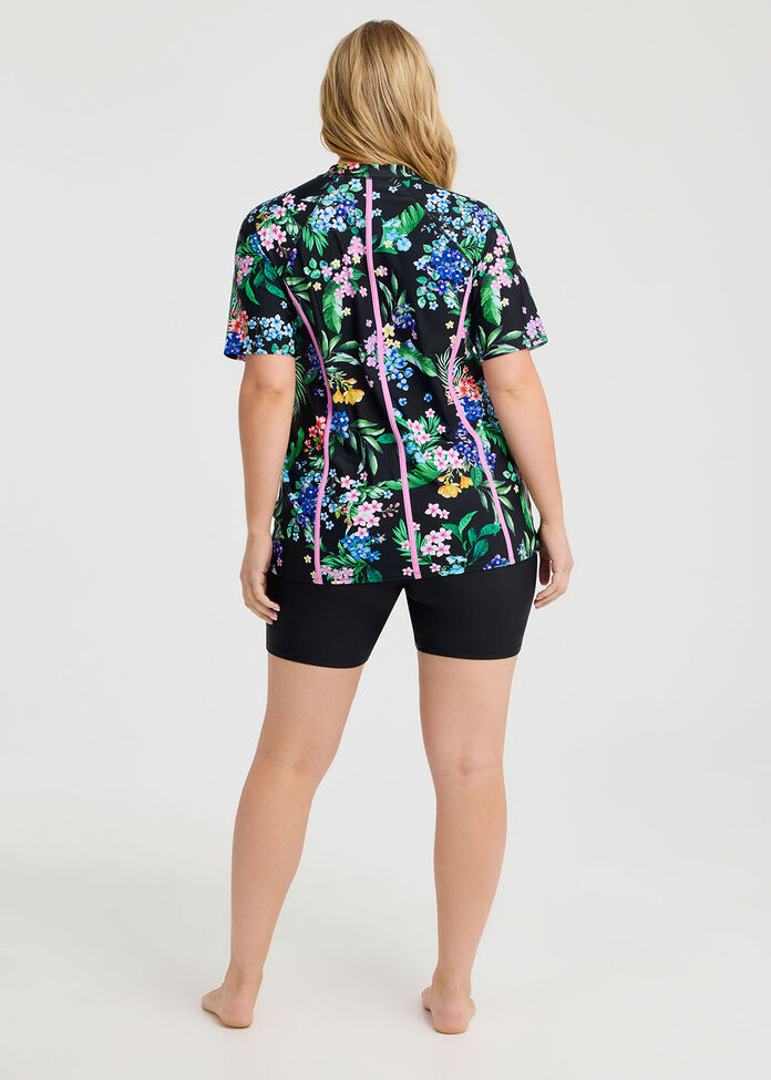 Shop Plus Size Tropical Getaway Rash Vest, Multi | Taking Shape AU