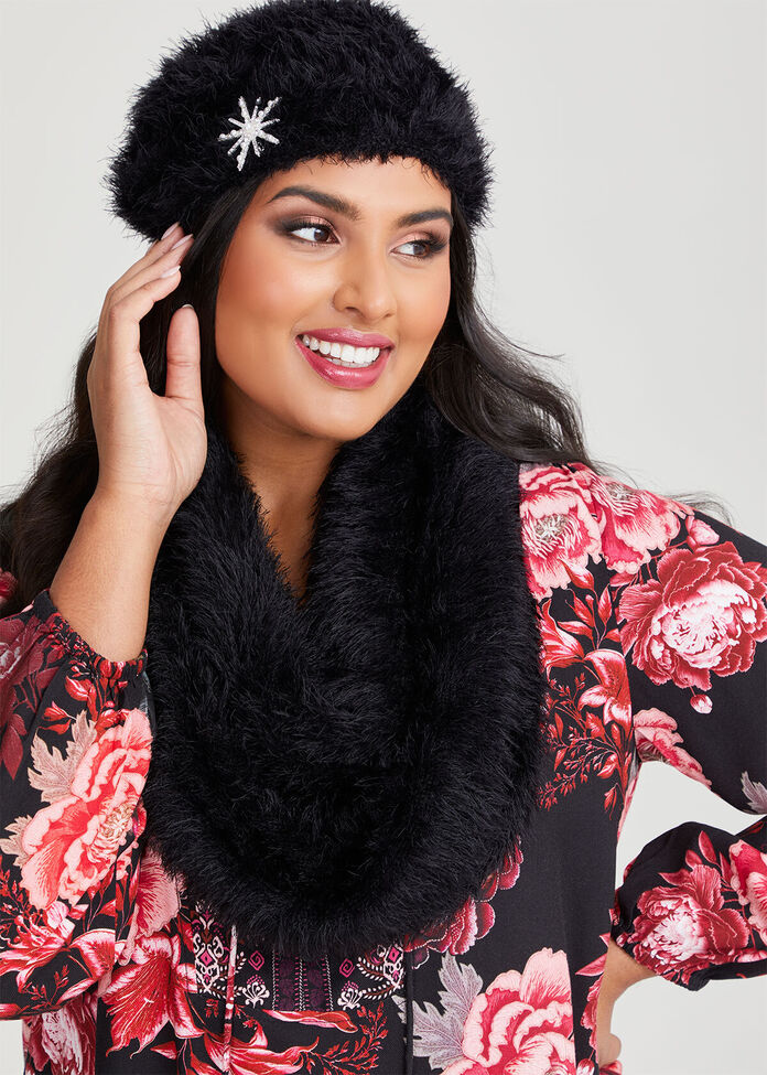 Shop Fuzzy Beret in Black | Accessories | Taking Shape NZ