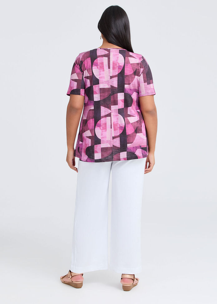 Shop Plus Size Bon Bon Cotton Modal Slub Top, Multi | Taking Shape AU