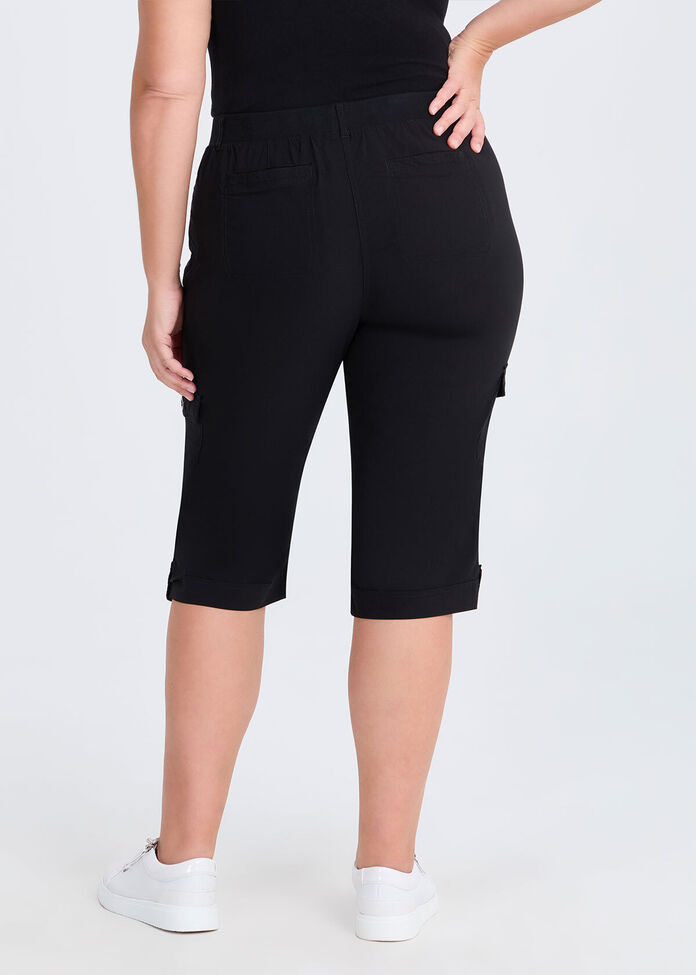 Shop Plus Size Castaway Rib Cargo Crop Pant, Black | Taking Shape AU