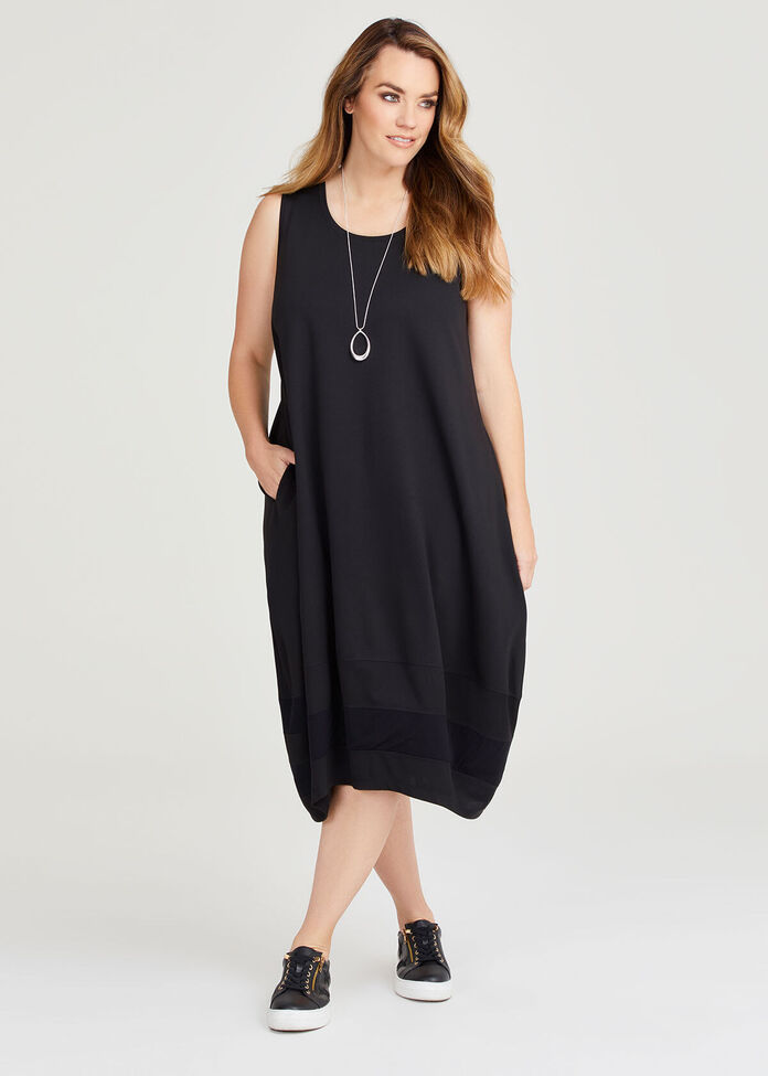 Shop Plus Size Ponte Broadway Dress In Black Taking Shape Au