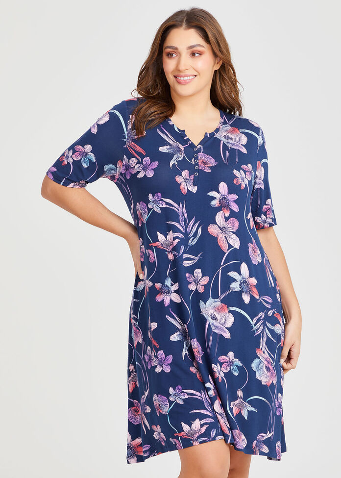 Shop Plus Size Bamboo Soft Floral Nightie, Multi | Taking Shape AU