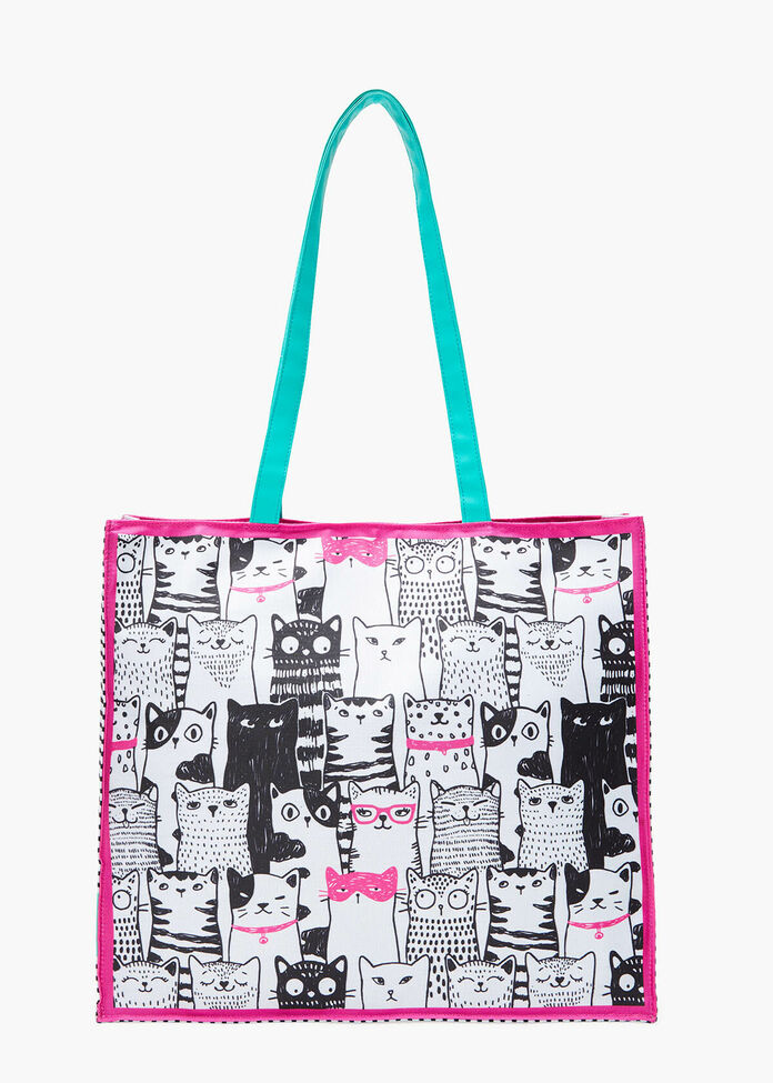 Shop Cat Print Shopping Bag | Accessories | Taking Shape AU