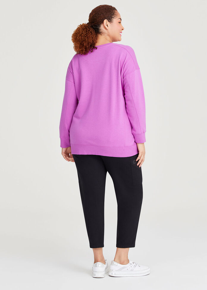 Shop Plus Size Cotton Number Sweatshirt, Purple | Taking Shape AU