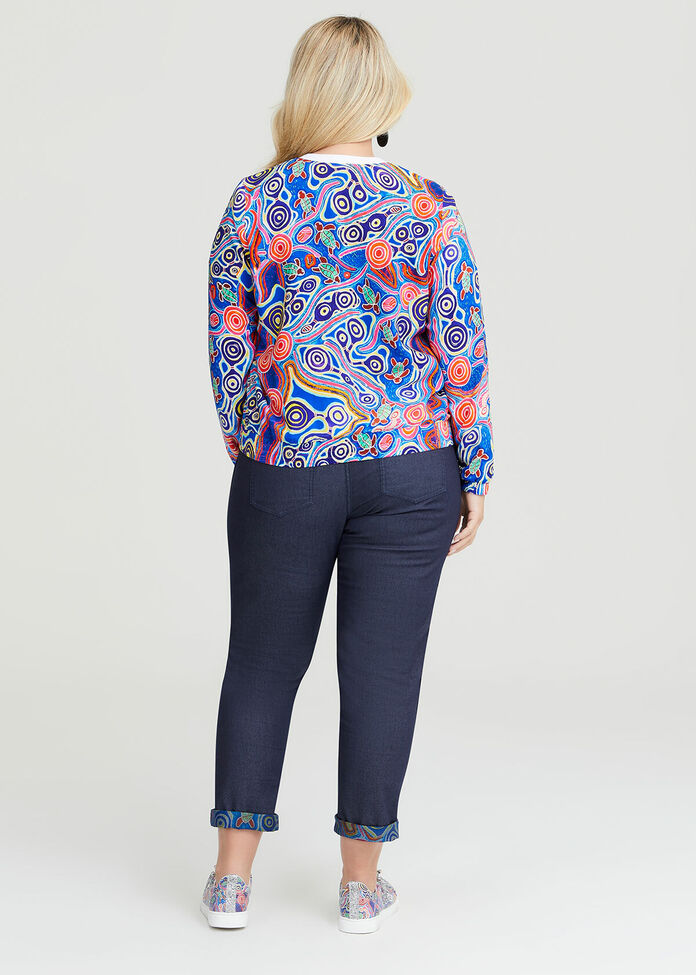 Shop Plus Size Ngawayu Buluru Bomber Jacket, Multi | Taking Shape AU