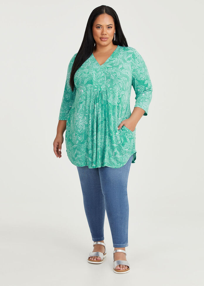 Shop Plus Size Pleat Detail Tunic, Multi | Taking Shape AU