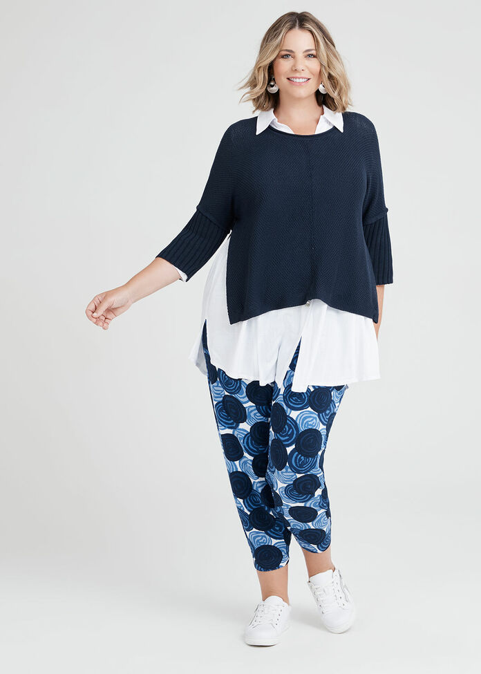 Shop Plus Size Textured Knit Jumper in Blue | Taking Shape AU