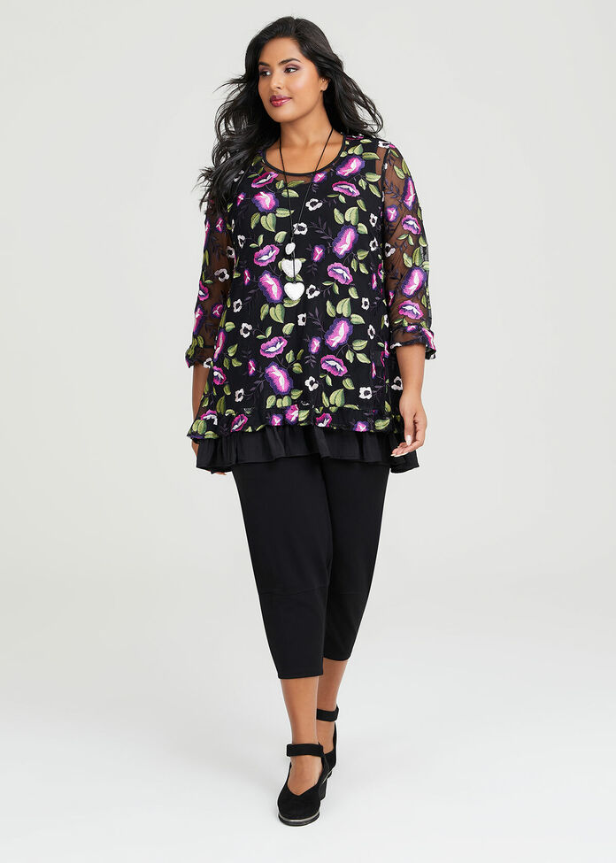 Shop Plus Size Embroidery Mesh Eden Top, Multi | Taking Shape AU