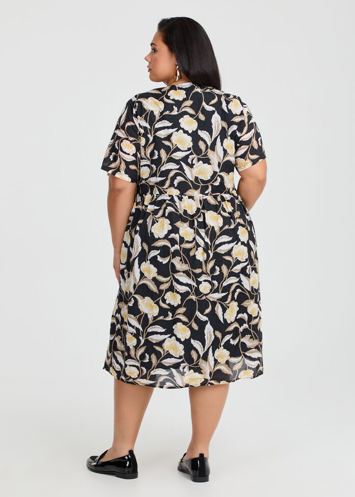 Shop Plus Size Natural Voile Print Dress, Floral | Taking Shape AU