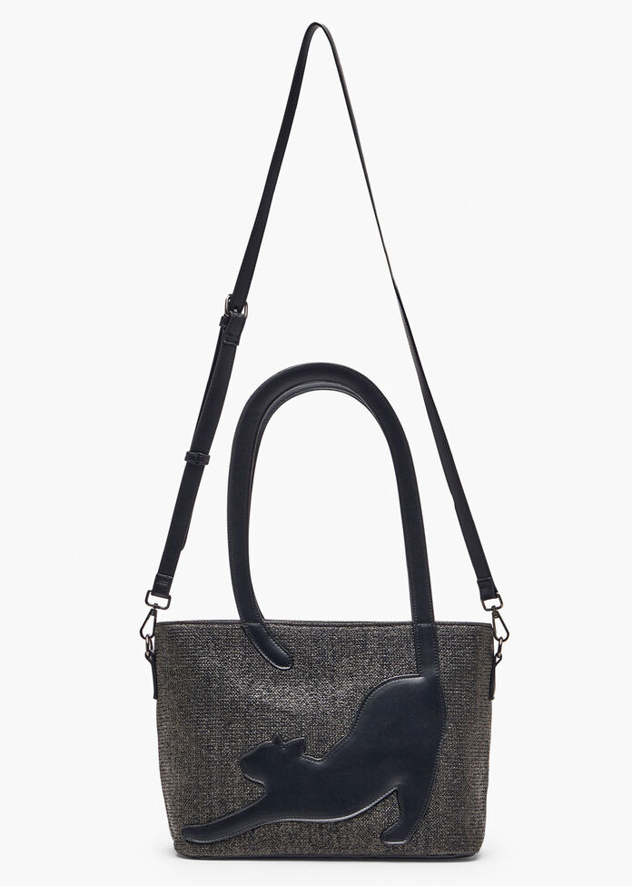 Shop Stretching Patent Cat Bag in Black | Accessories | Taking Shape NZ