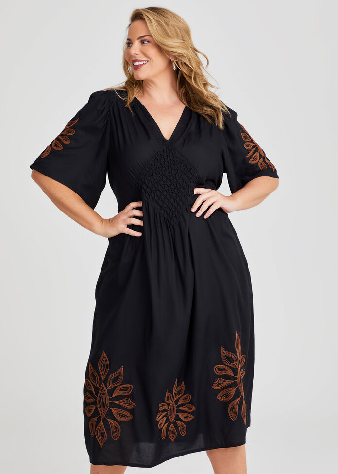 Shop Plus Size Natural Elliette Dress, Multi | Taking Shape AU