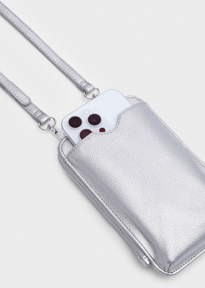 Shop Small Phone Xbody Bag in Silver | Accessories | Taking Shape AU