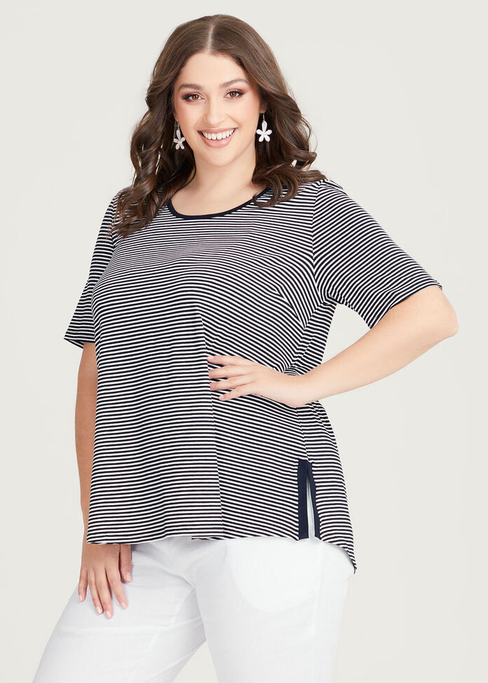 Shop Plus Size Natural French Stripe Top in Multi | Taking Shape AU