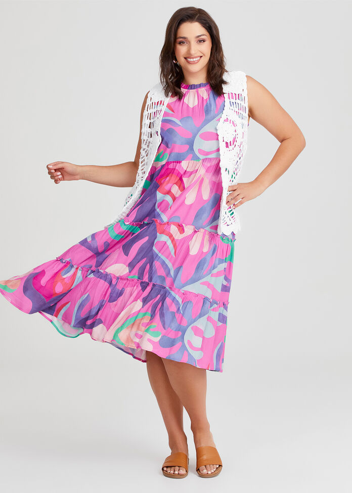 Shop Plus Size Natural Painted Abstract Dress, Multi | Taking Shape AU
