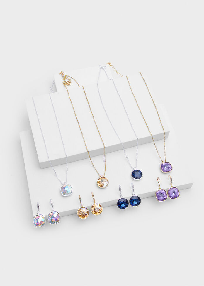 Shop Square Jewel Drop Earrings in Purple | Accessories | Taking Shape AU