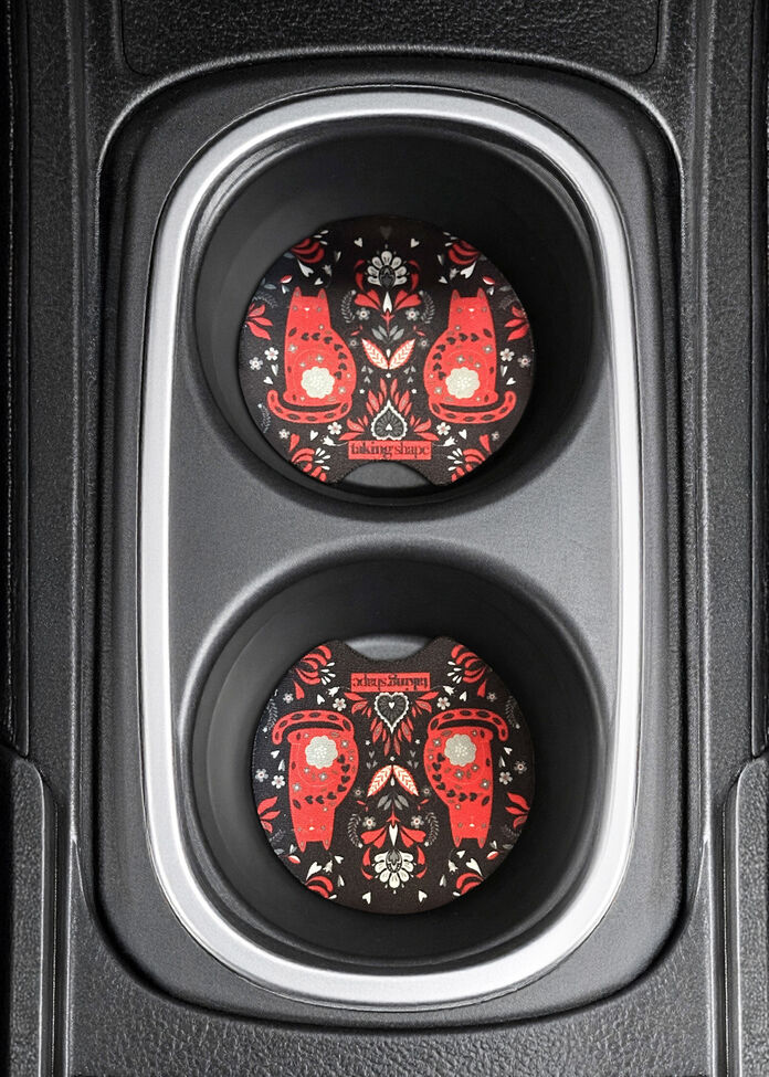 Shop Set/2 Car Coasters in Multi | Accessories | Taking Shape AU